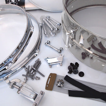 DIY Snare Kit - 6.5x14 Chrome Steel Metal Shell 38pc YOU Drill It ...